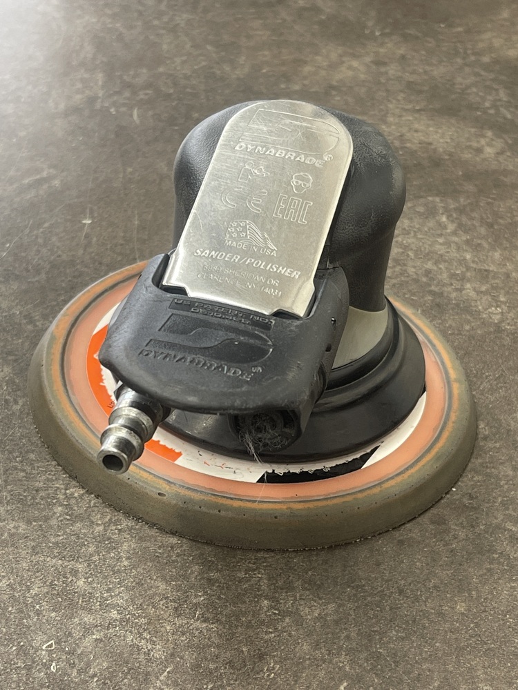 DYNABRADE AIR ORBITAL 56826 SANDER 6 IN PAD SIZE , 3/16 IN ORBIT DIA ...