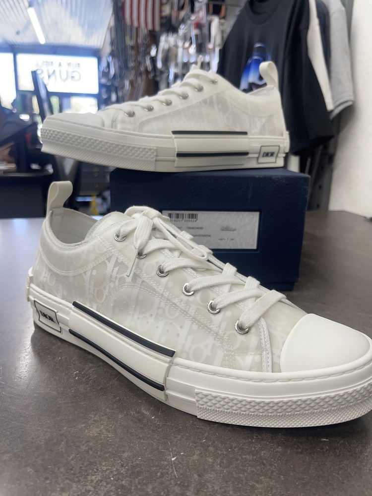 DIOR B23 LOW TOP SNEAKER WHITE OBLIQUE CANVAS SIZE 44 WITH ORIGINAL BOX ...