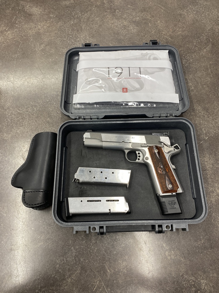 SPRINGFIELD 1911 LOADED TARGET .45 ACP W 3 MAGS, HOLSTER, AND HARD CASE ...