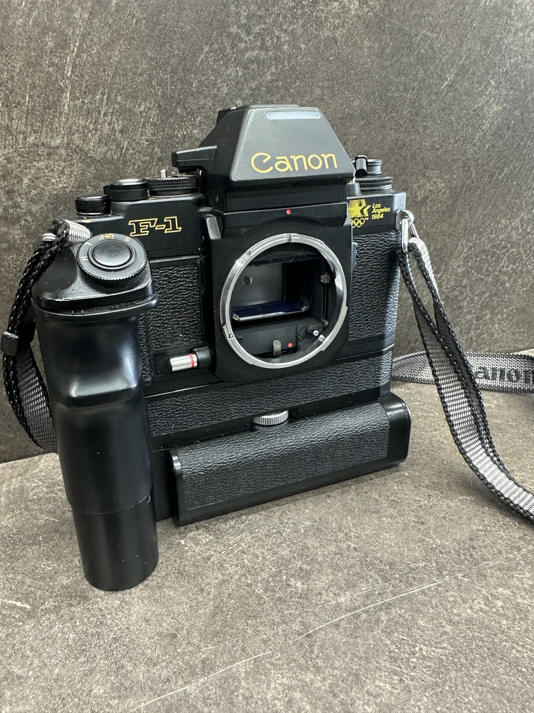 Canon F-1 Camera LA 1984 Olympic Edition + Battery Pack + Power Winder ...