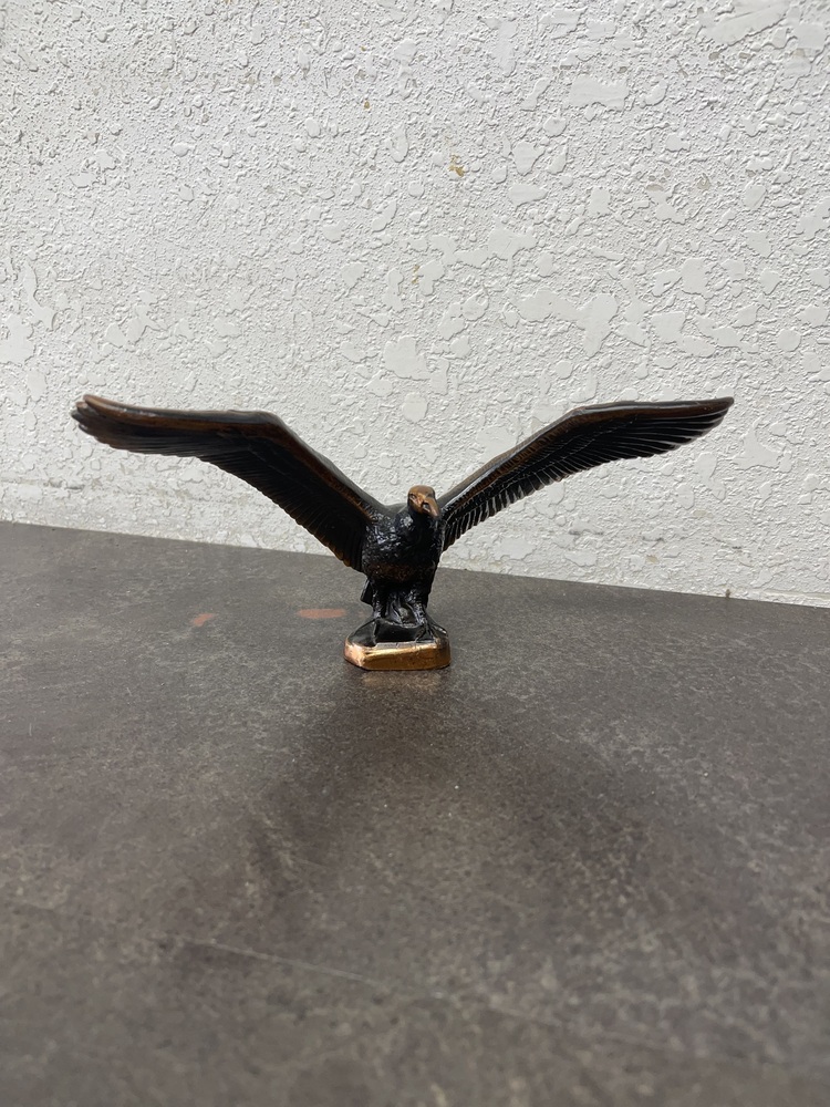 William W.M. Otto Signed Solid Bronze La Brea Tar Pits Vulture Bird ...
