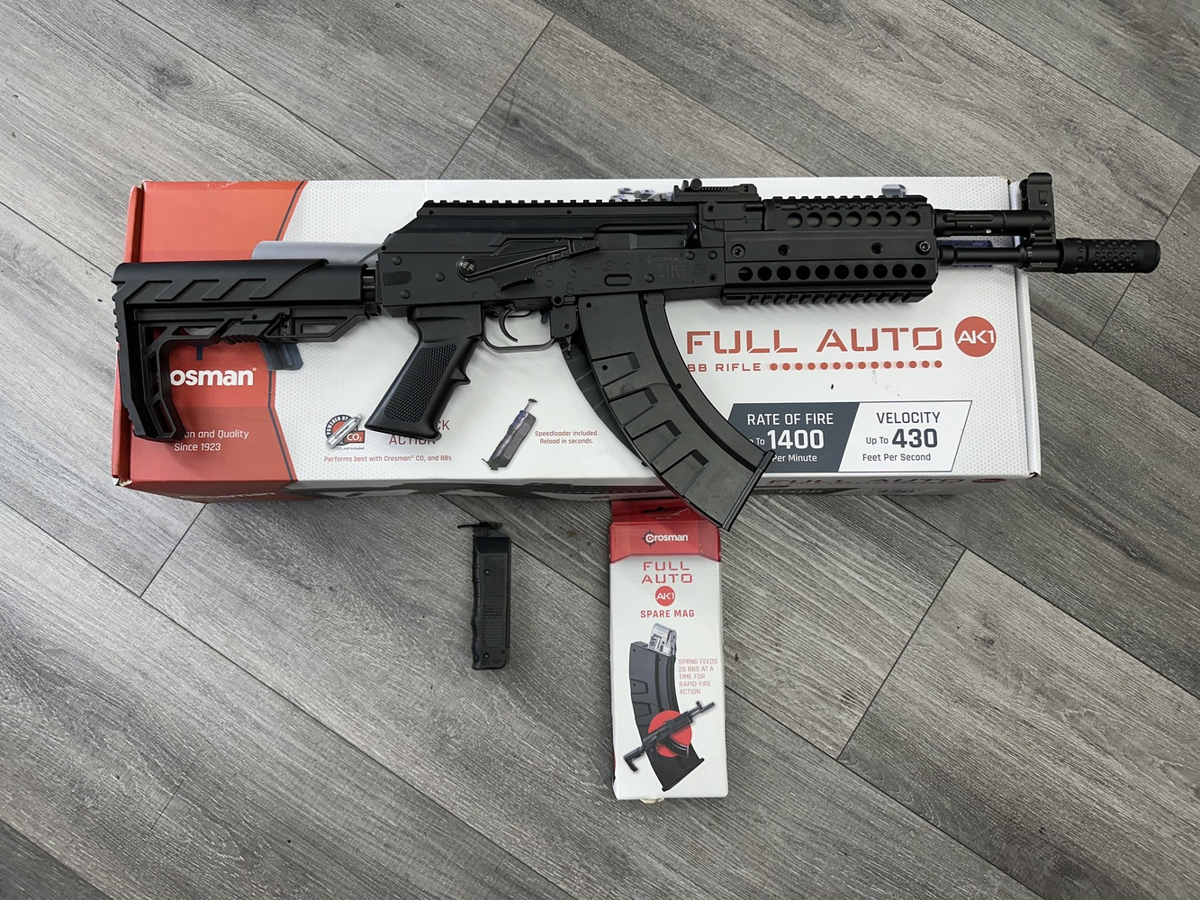 Crosman AK1 CO2 BB Airsoft Rifle w/ 2 Magazines & Speedloader | Lambert ...