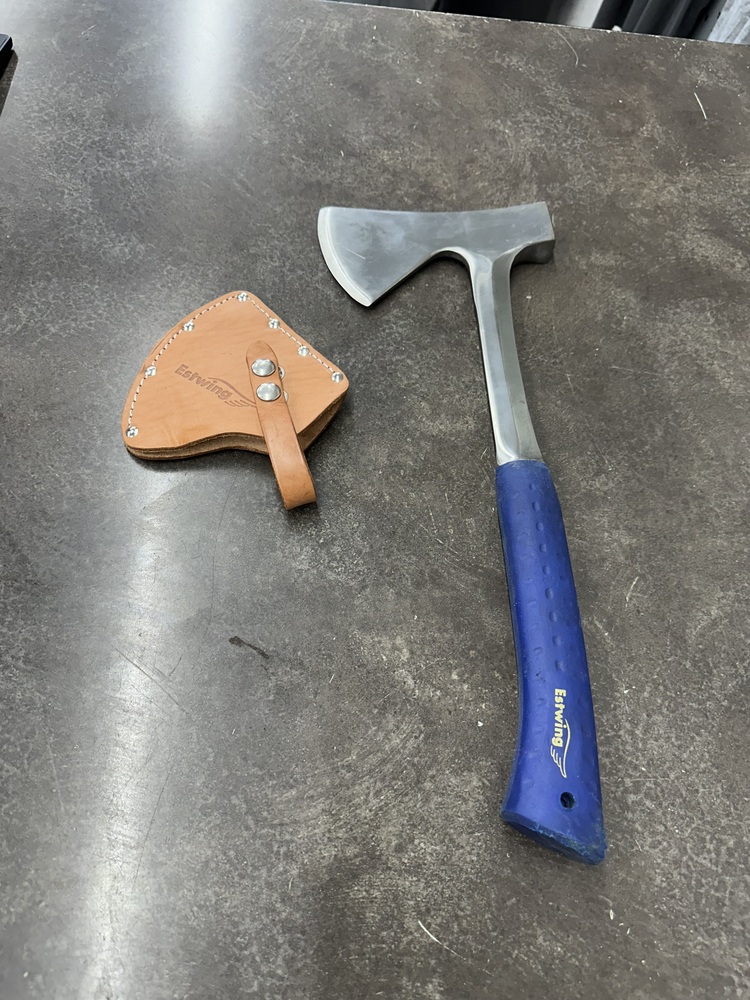 ESTWING CAMPER AXE BLUE RUBBER HANDLE | Lambert Pawn Shop