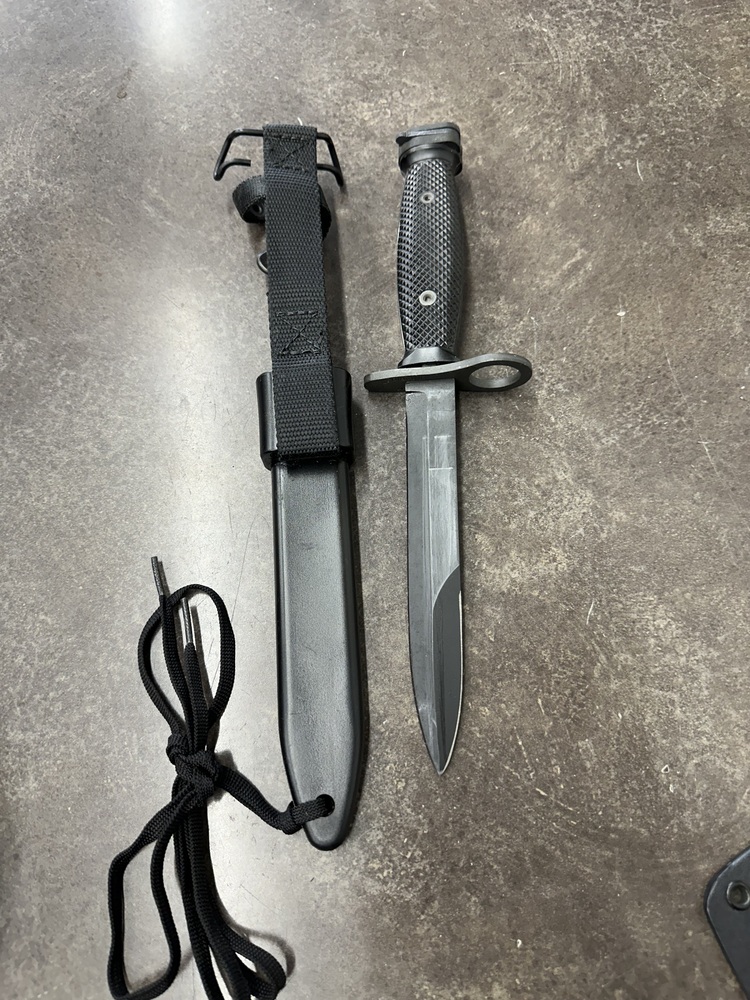ONTARIO KNIFE WORKS M7 WITH BLACK M10 SHEATH. | Lambert Pawn Shop