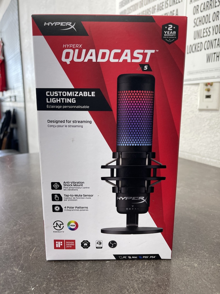 HyperX QuadCast S RGB Wired USB Condenser Microphone | Lambert Pawn Shop