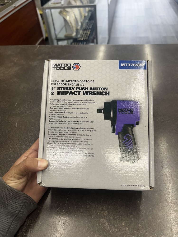 MATCO MT3765PP 1/2 INCH STUBBY PUSH BUTTON IMPACT WRENCH NEW | Lambert ...