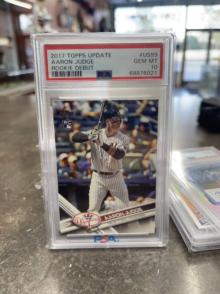 TOPPS 2017 UPDATED SERIES AARON JUDGE ROOKIE DEBUT #US99 - PSA GEM MT ...