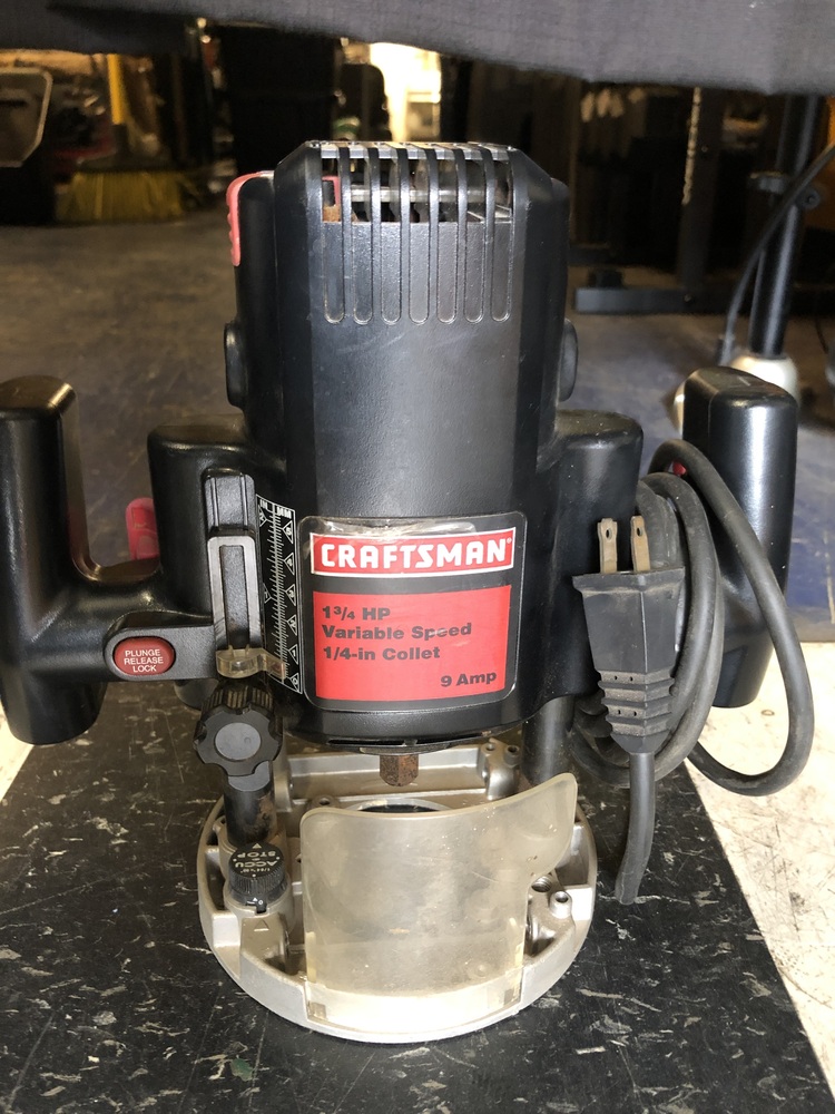CRAFTSMAN CORDED 9 AMP 1/4" COLLET PLUNGE ROUTER 315.175070 | Lambert ...