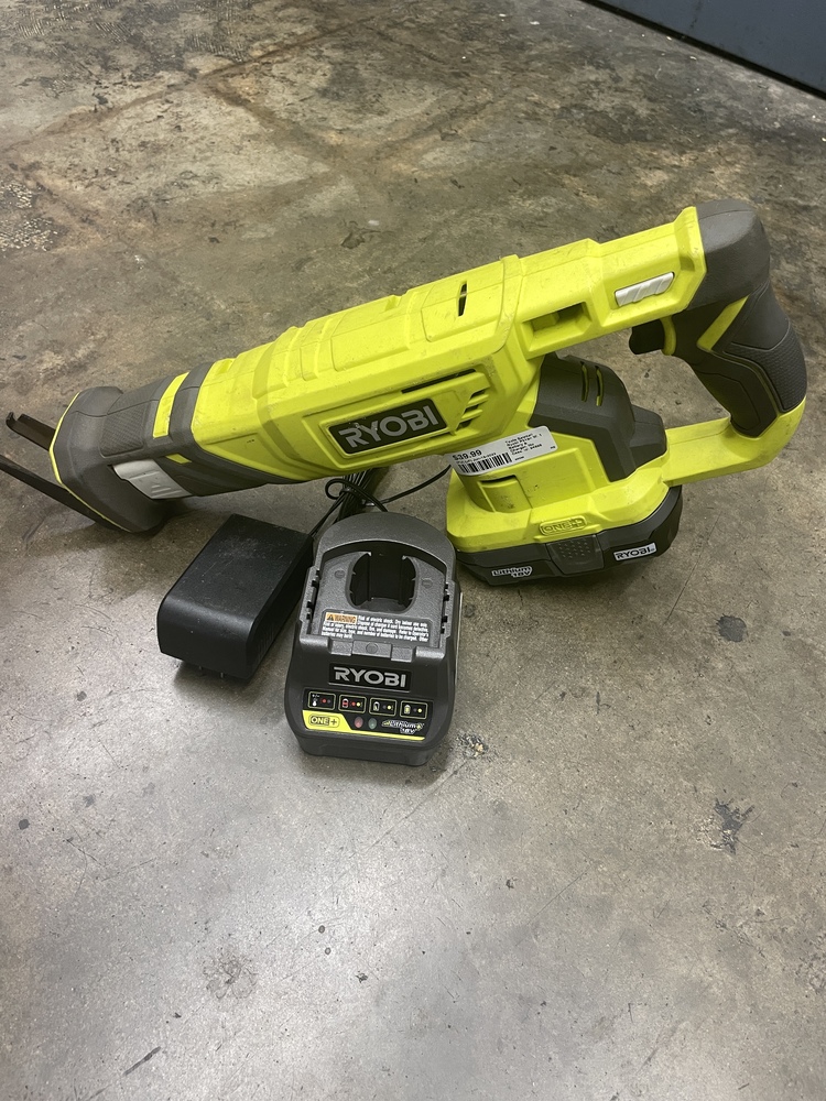RYOBI 18-Volt ONE+ Cordless Reciprocating Saw P519VN W. 1 Battery and ...