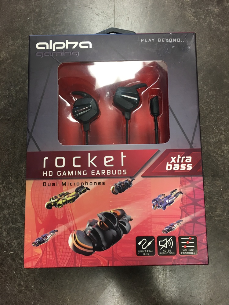 ALPHA GAMING ROCKET HD GAMING EARBUDS DUAL MICROPHONES | Lambert Pawn Shop