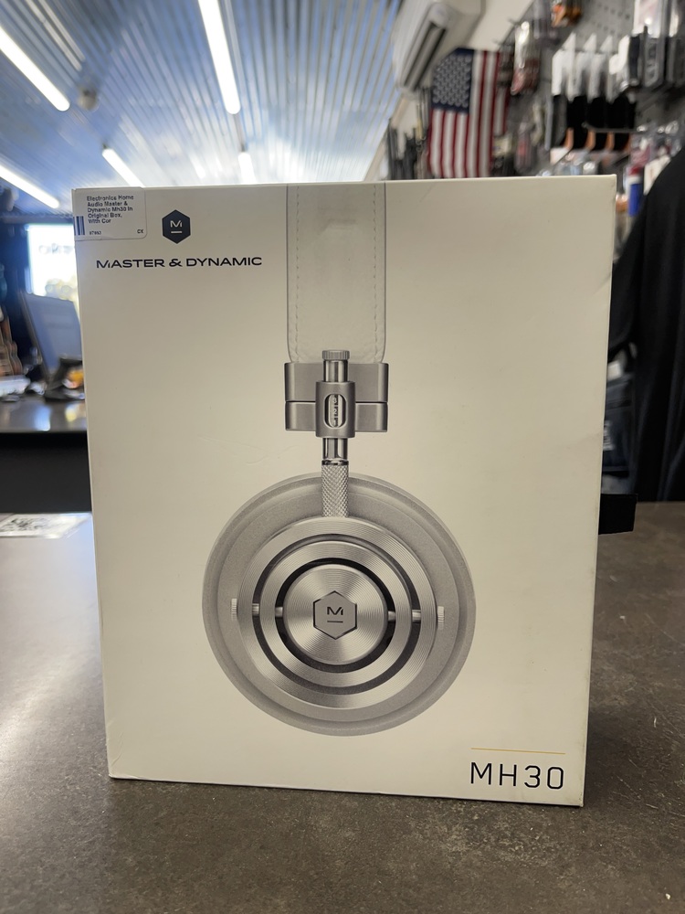 MASTER AND DYNAMIC MH30 FOLDABLE OVER THE EAR SILVER HEADPHONES IN OG ...