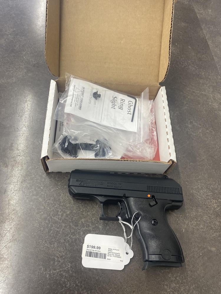 NEW- HI POINT C9 WITH 1 MAG IN ORIGINAL BOX | Lambert Pawn Shop